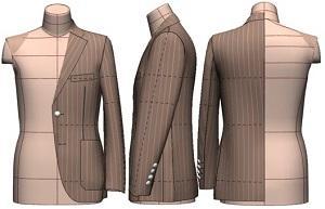 Chapter 19: Three-Button Rolled-Lapel Jacket Pattern and Digital Toile ...